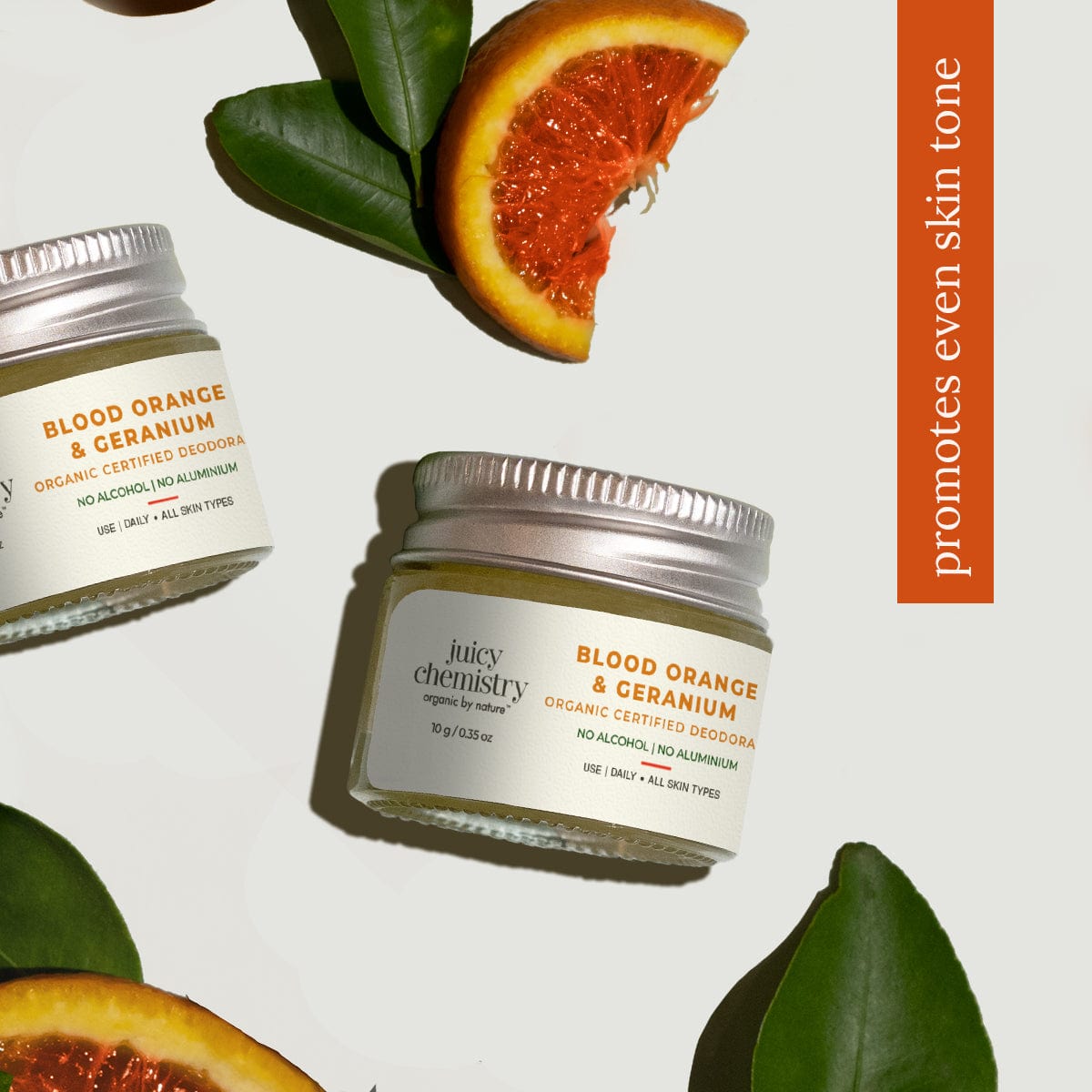 Organic Blood Orange & Geranium Deodorant Stick for Underarm Odour