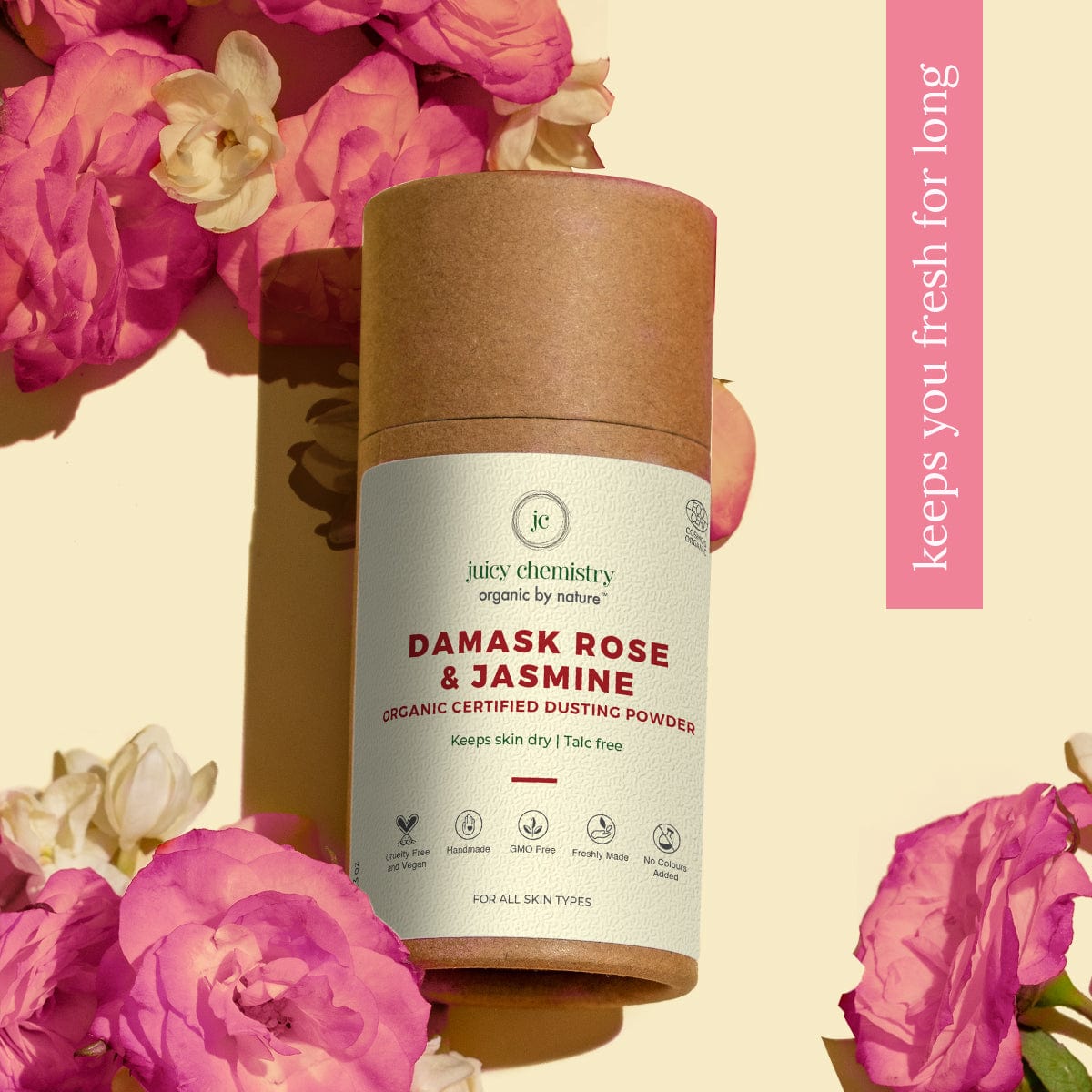 Damask Rose & Jasmine Organic Dusting Powder for Face Online