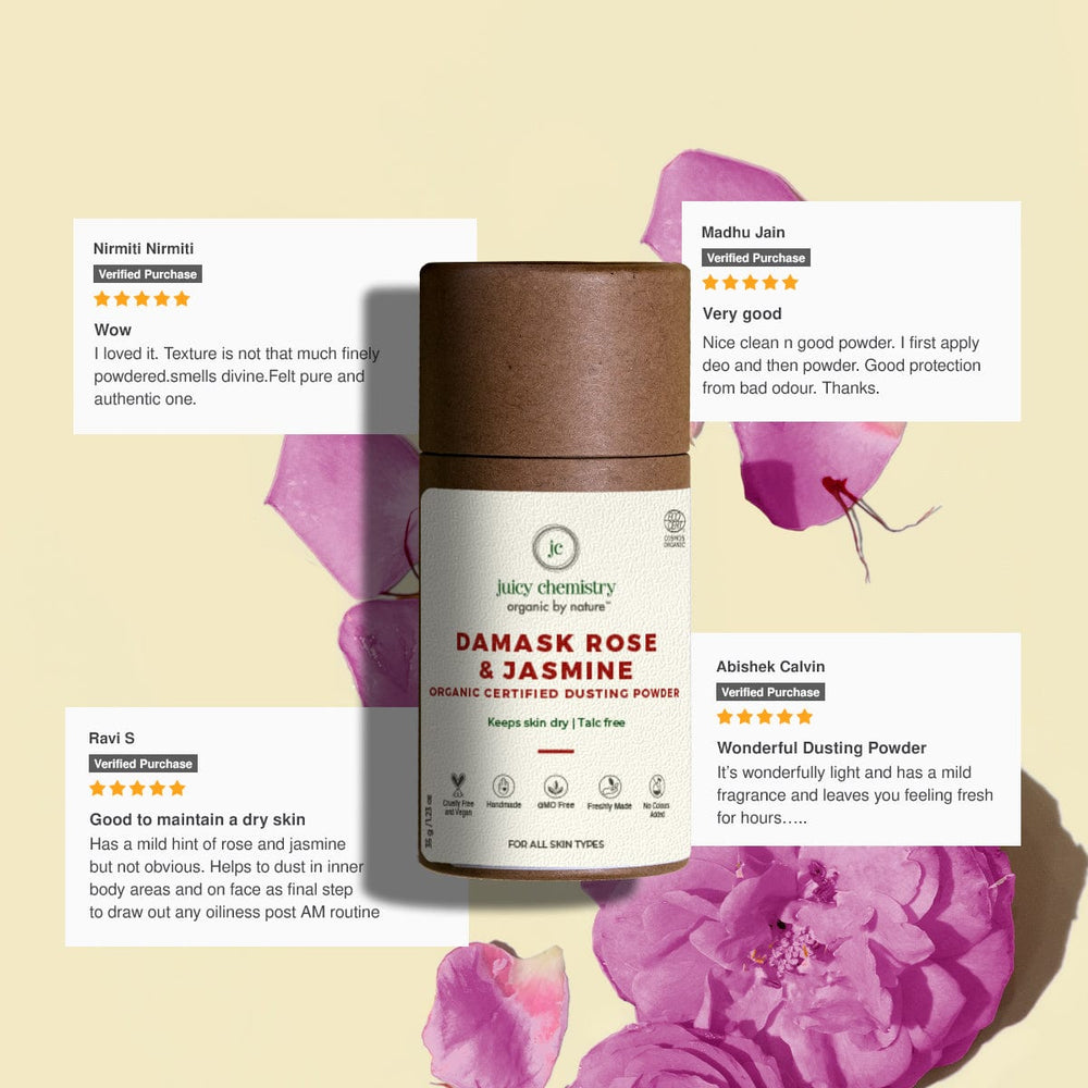 Damask Rose & Jasmine Organic Dusting Powder for Face Online