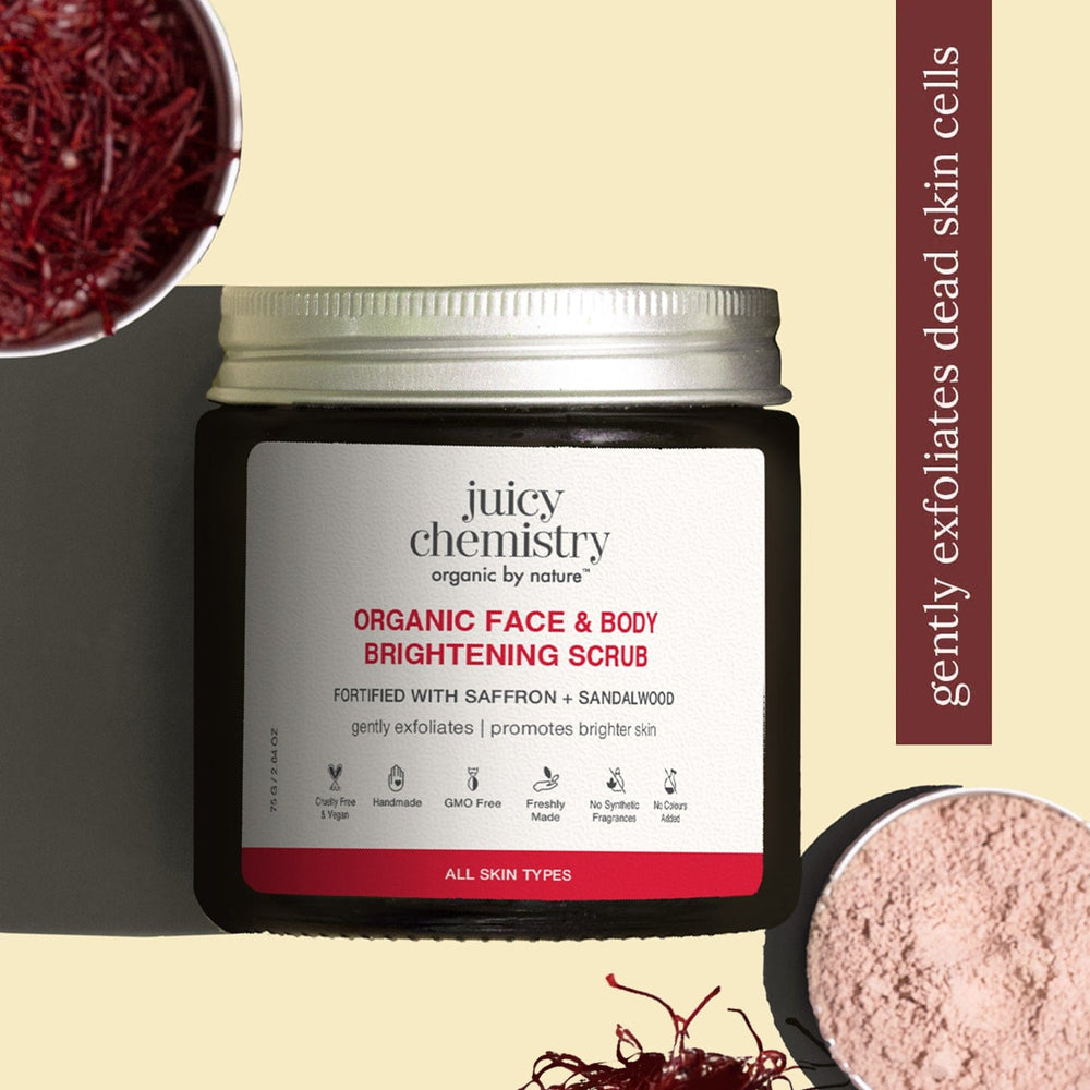 Saffron, Rose & Australian Sandalwood Natural & Organic Face Scrub