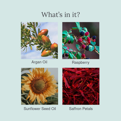 Organic Saffron (kesar) & Red Raspberry Face Oil for Skin Brightening ...